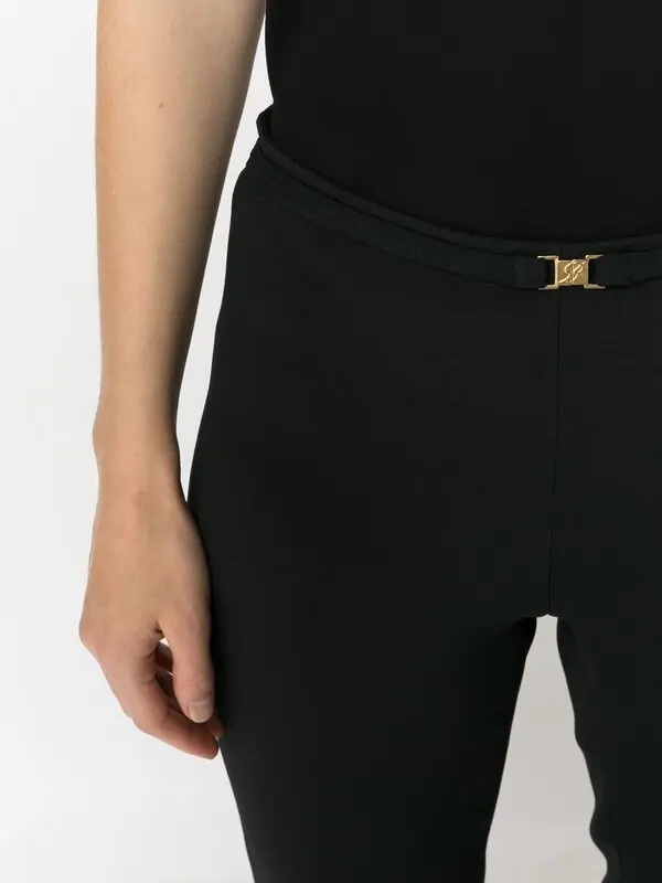 Blumarine Logo-buckle Flared Trousers