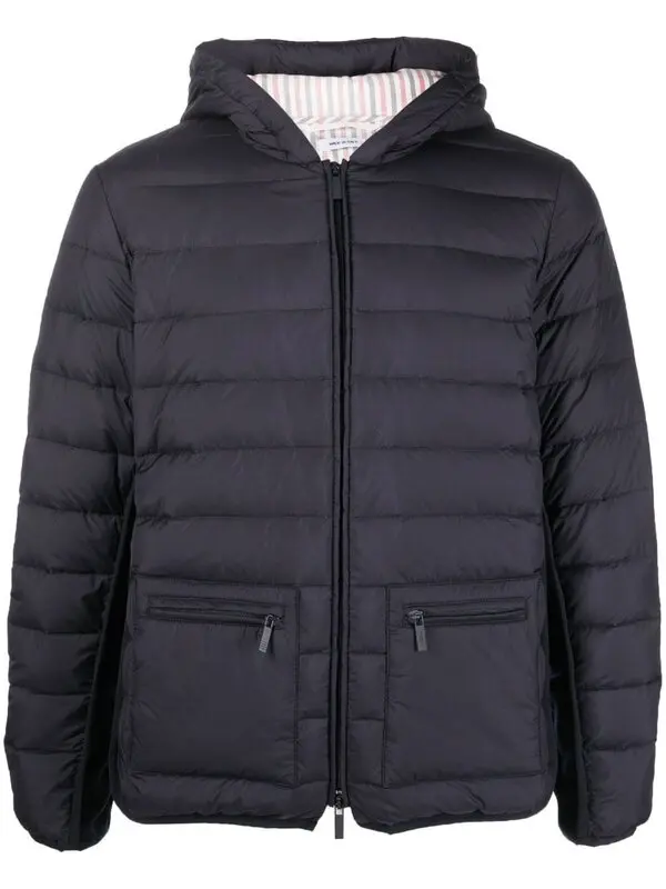 Thom Browne Zip-front Padded Jacket - Blue