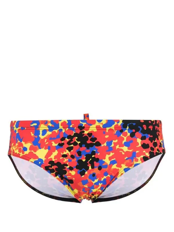 Dsquared2 Graphic Print Swim Trunks - Orange