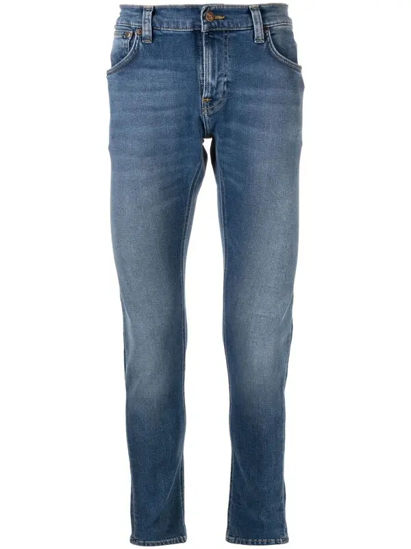 Nudie Jeans Logo-patch Straight-leg Jeans