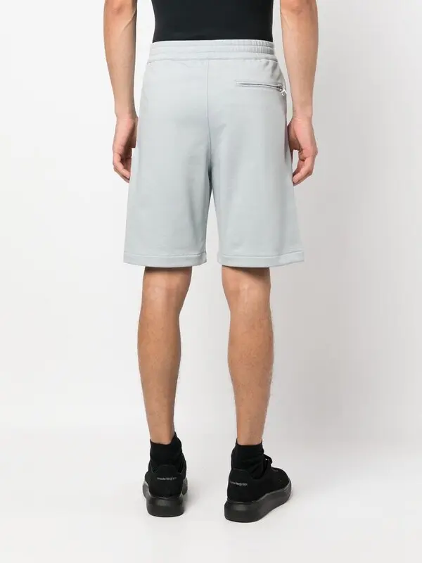 Alexander McQueen Graffiti-print Track Shorts - Blue