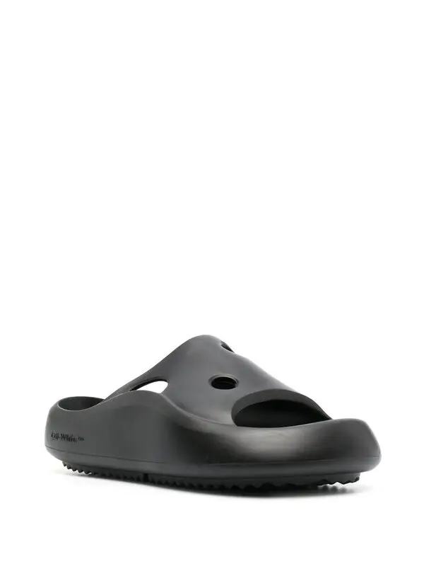 Off-White Meteor Rubber Pool Slides - Black