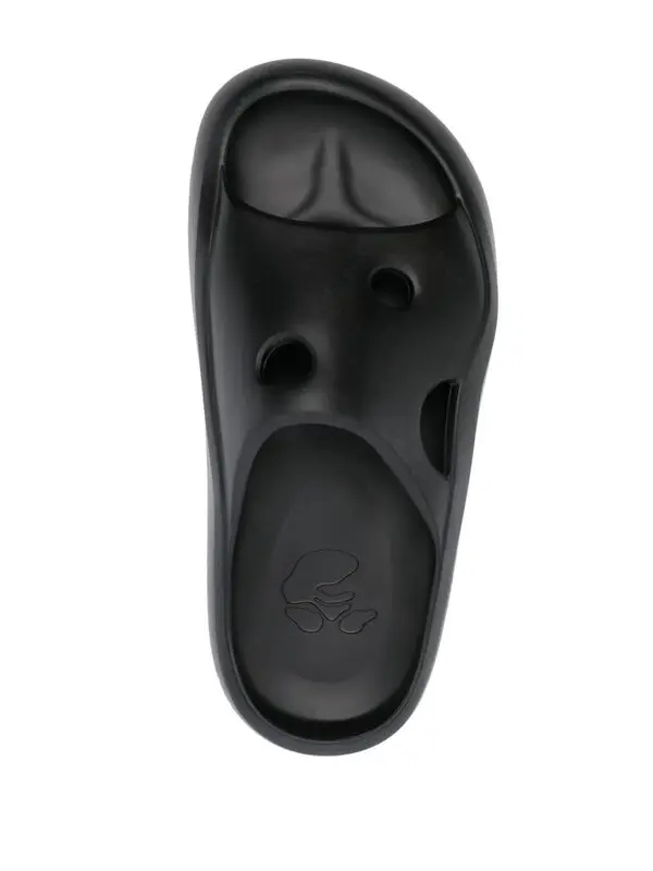 Off-White Meteor Rubber Pool Slides - Black