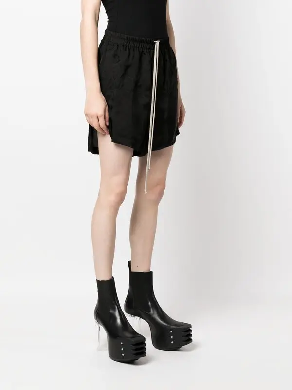 Rick Owens Drawstring Satin Shorts