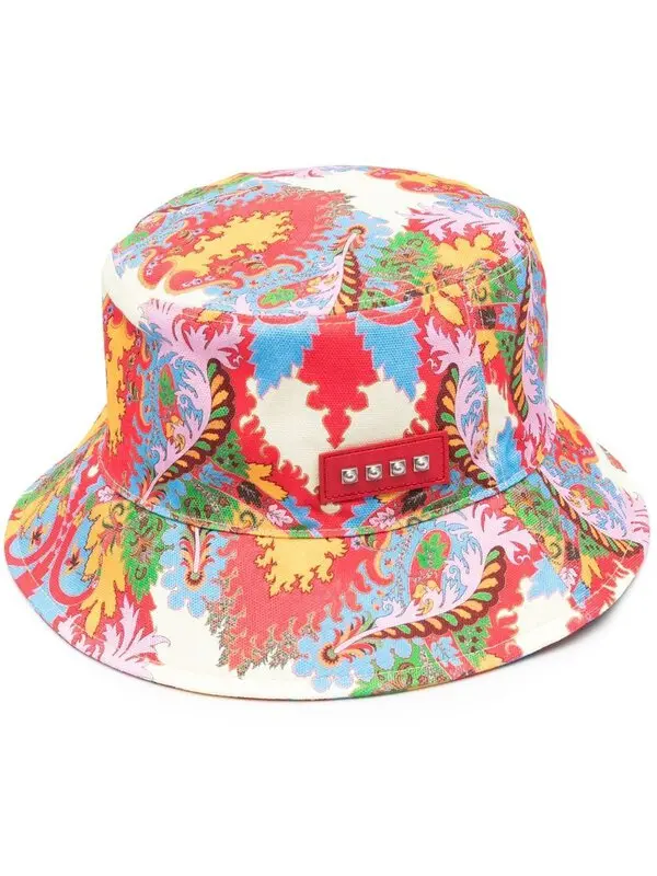 Etro Paisley-print Bucket Hat - Red