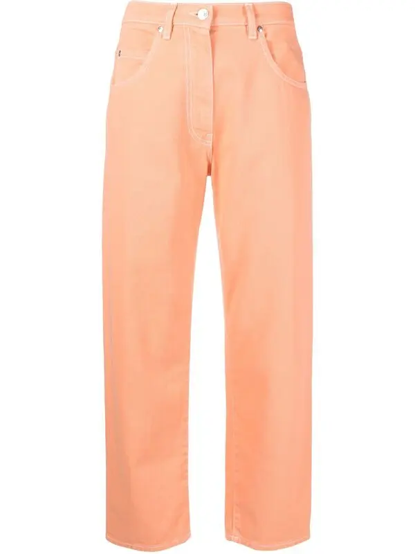 MSGM Cropped Straight-leg Jeans