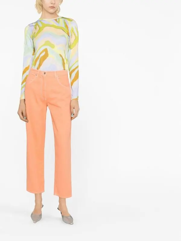 MSGM Cropped Straight-leg Jeans