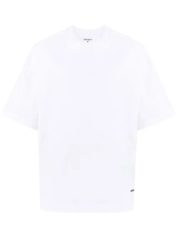 Carhartt Work In Progress Link Script Organic Cotton T-shirt - White