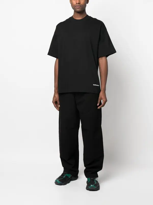 Carhartt Work In Progress Link Script Organic Cotton T-shirt - Black
