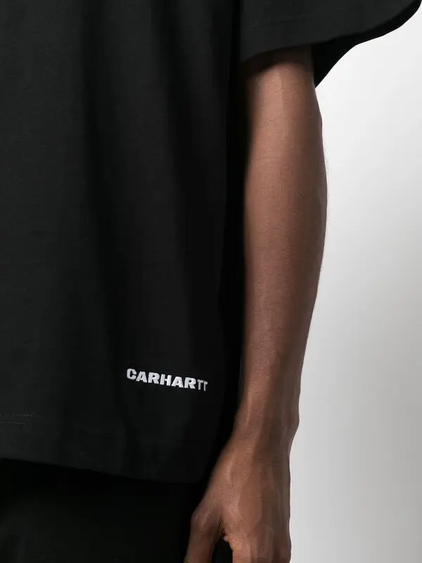 Carhartt Work In Progress Link Script Organic Cotton T-shirt - Black
