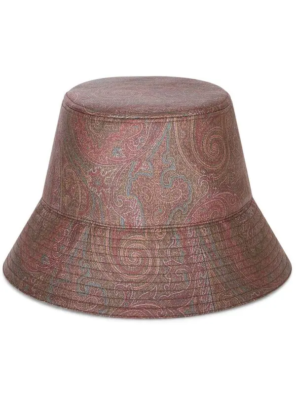 Etro Paisley-print Bucket Hat - Red