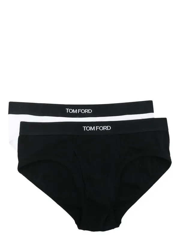 TOM FORD Logo-print Cotton Briefs - White