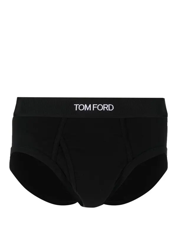 TOM FORD Logo-print Cotton Briefs - White