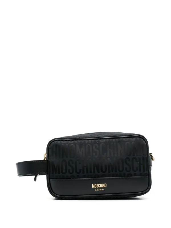 Moschino Fantasia Logo-print Makeup Bag - Black