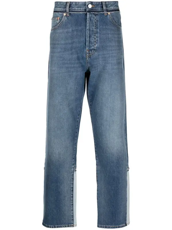 Valentino Garavani Rockstud Detail Straight-leg Jeans