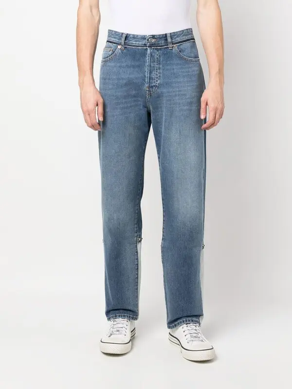 Valentino Garavani Rockstud Detail Straight-leg Jeans