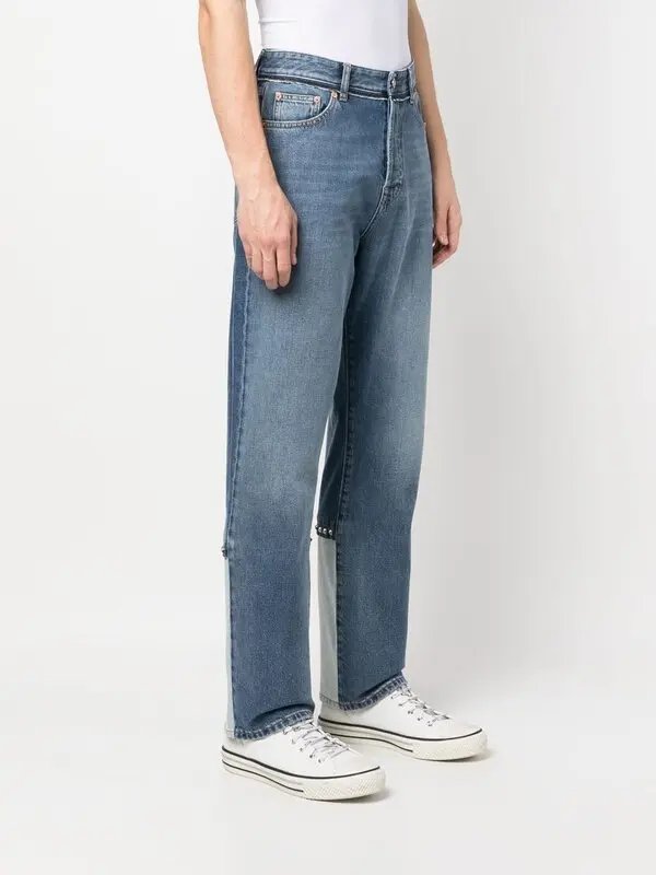 Valentino Garavani Rockstud Detail Straight-leg Jeans