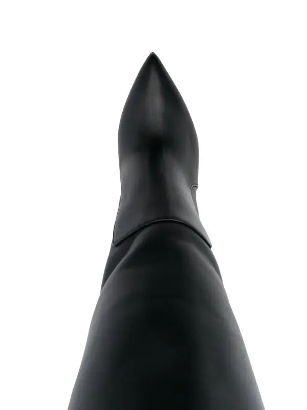 Paris Texas 110mm Knee-high Stiletto Boots - Black