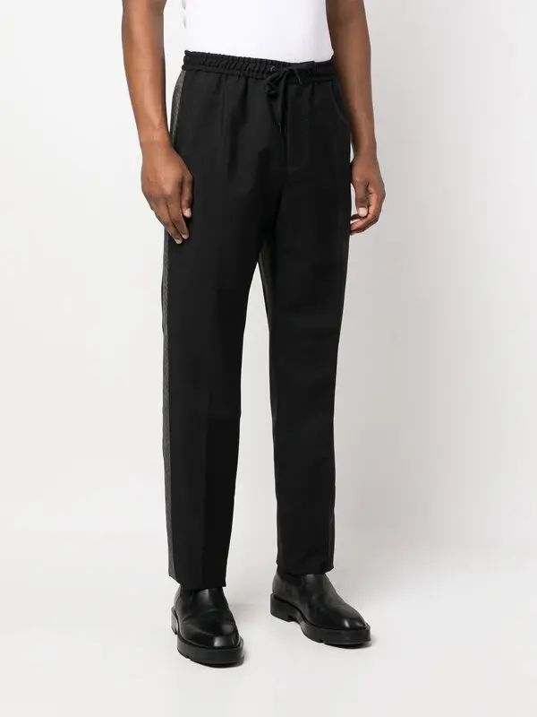 Versace Side-stripe Straight-leg Trousers