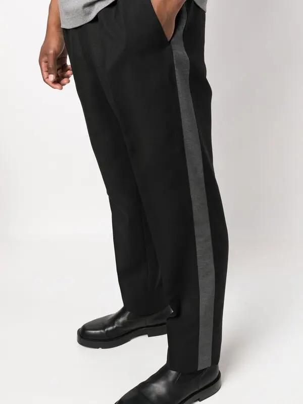 Versace Side-stripe Straight-leg Trousers