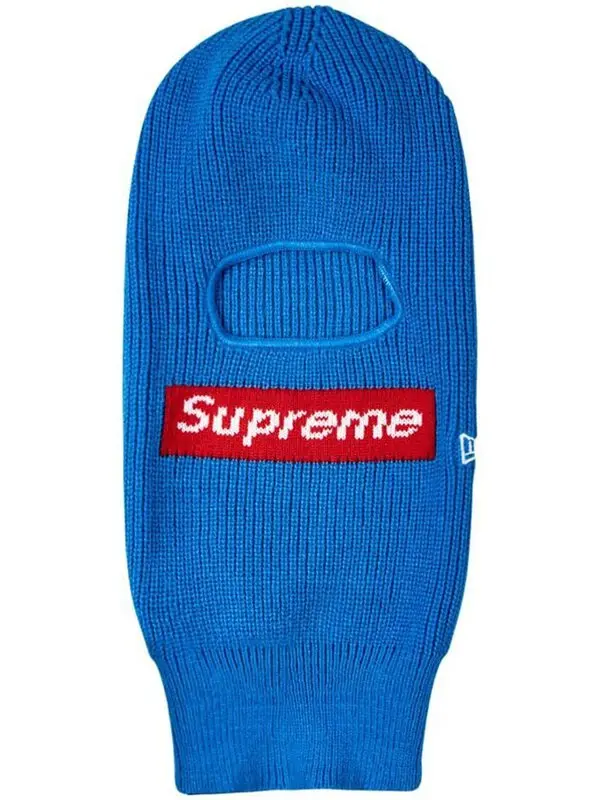 Supreme X New Era Box Logo Knitted Balaclava - Blue