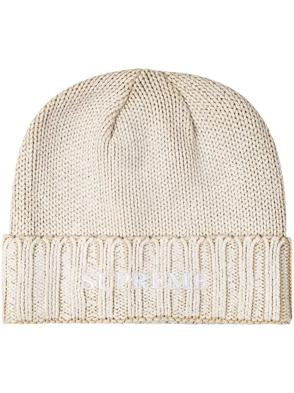 Supreme Overprint Knitted Beanie - Neutrals