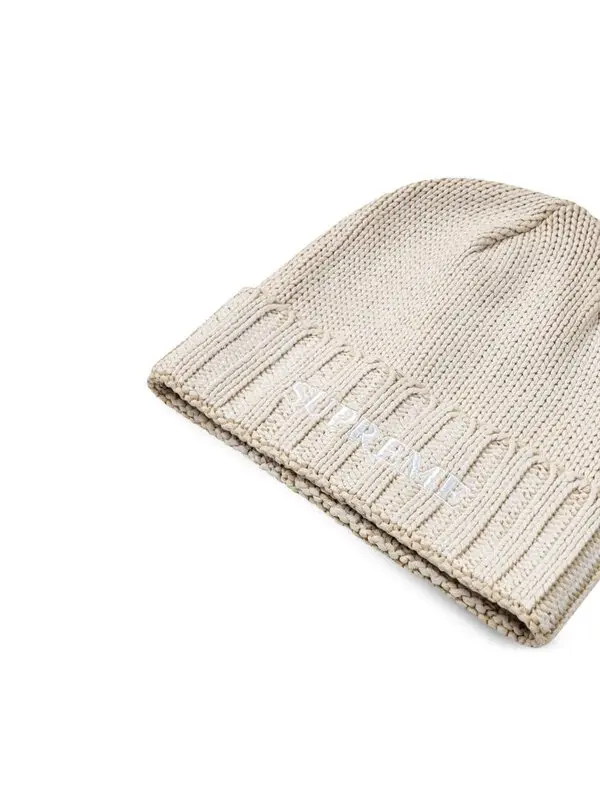 Supreme Overprint Knitted Beanie - Neutrals