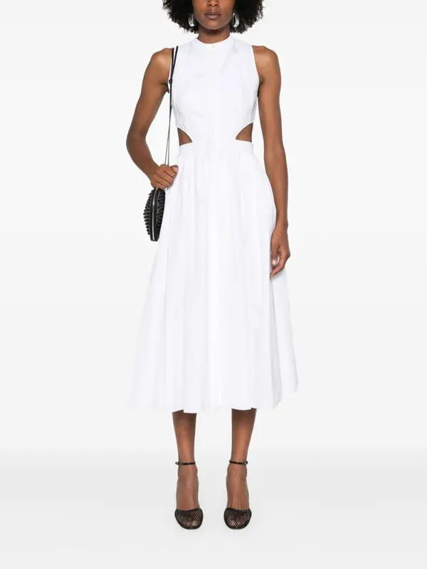 Alexander Mcqueen Cut-Out Midi Dress In White - 73% Off | Editorialist
