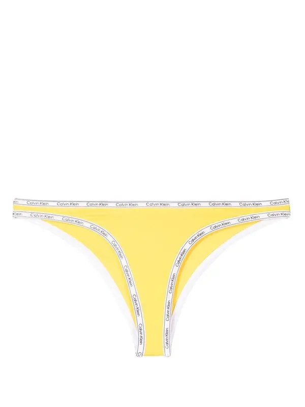 Calvin Klein Print Bikini Bottom - Yellow
