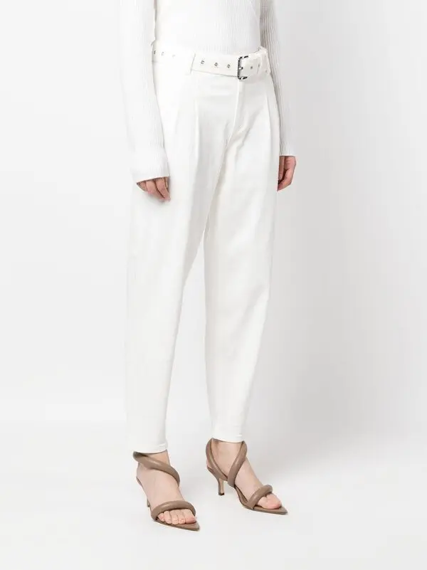 Michael Kors Pleated Straight Leg Jeans