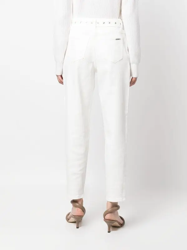 Michael Kors Pleated Straight Leg Jeans