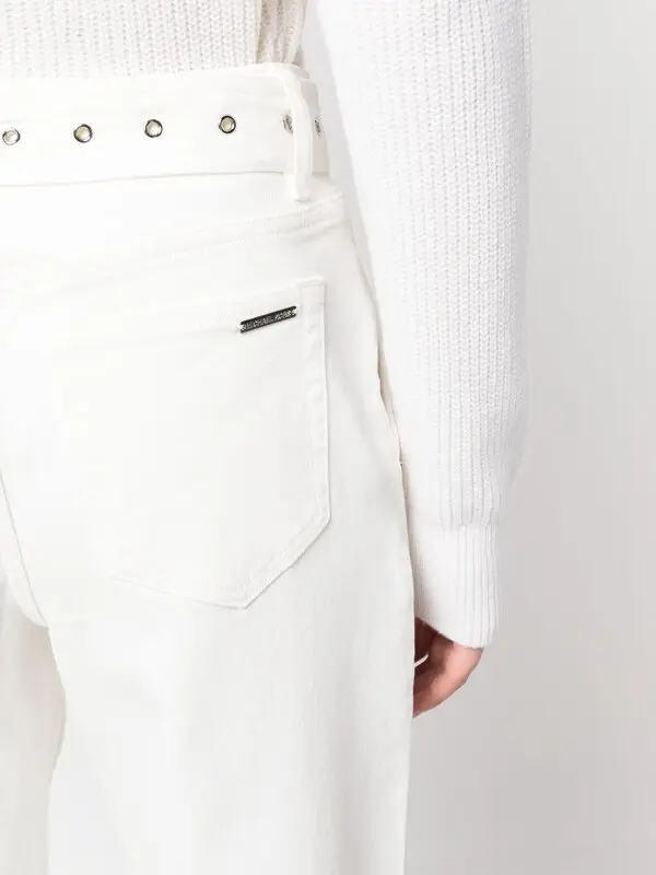 Michael Kors Pleated Straight Leg Jeans