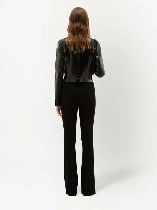 COURREGES Reediton Ribbed Flared Trousers - Black