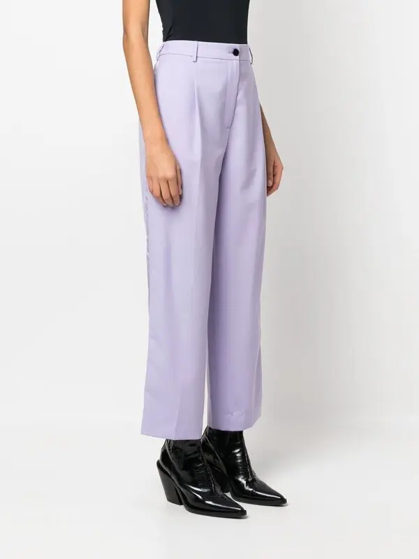 Karl Lagerfeld Cropped High-waisted Trousers
