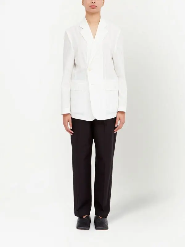 MAISON MARGIELA Pinstriped Single-breasted Blazer - White