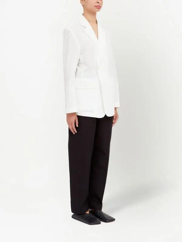 MAISON MARGIELA Pinstriped Single-breasted Blazer - White