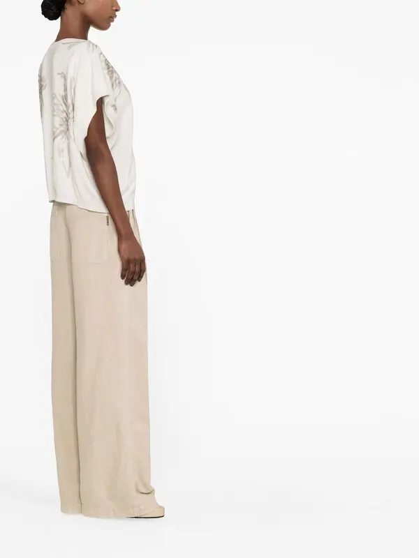 Brunello Cucinelli Pleated Detail Wide-leg Trousers