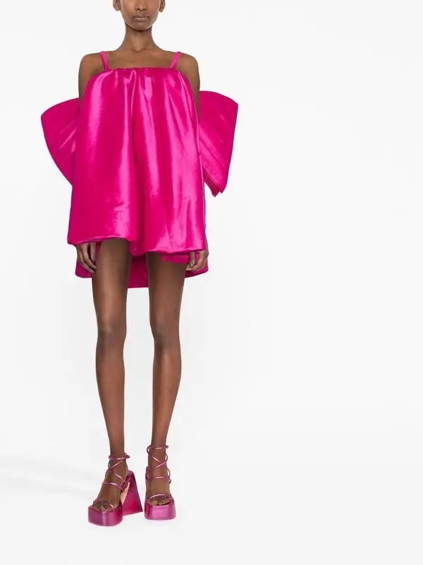 KIKA VARGAS Karen Bow Detail Mini Dress