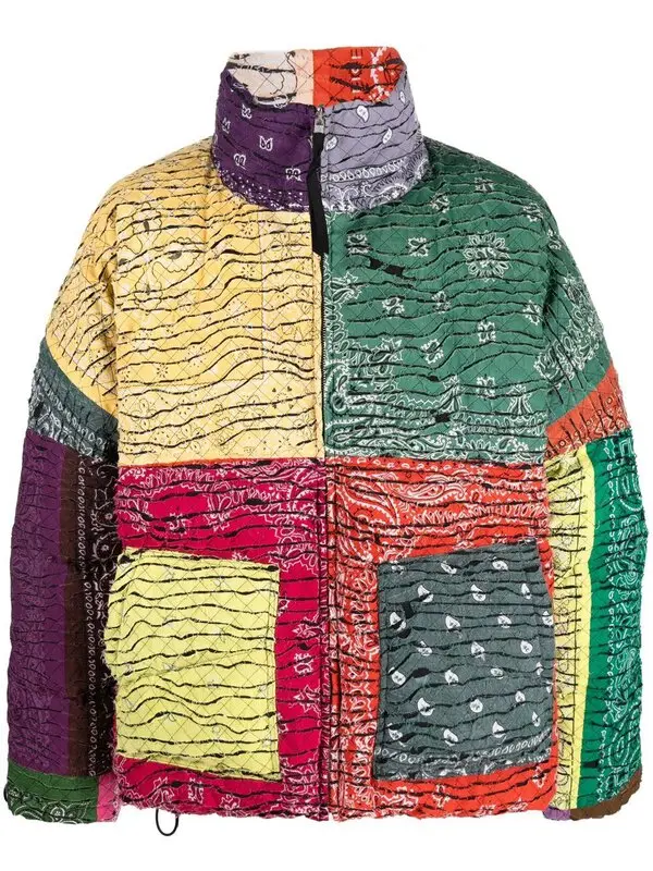 CHILDREN OF THE DISCORDANCE Patchwork Bandana-print Jacket - Green