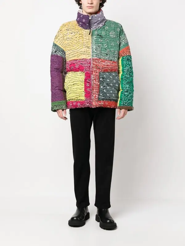 CHILDREN OF THE DISCORDANCE Patchwork Bandana-print Jacket - Green