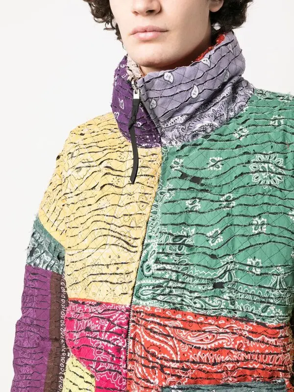 CHILDREN OF THE DISCORDANCE Patchwork Bandana-print Jacket - Green