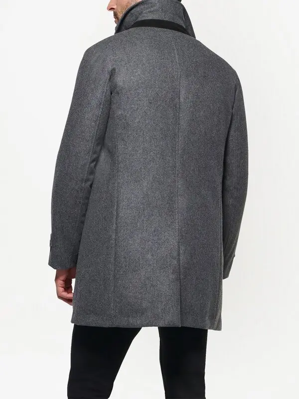 NORWEGIAN WOOL Down-lined Wool Coat - Grey