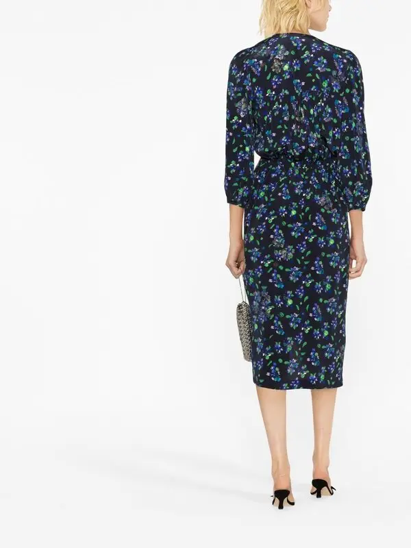 Zadig&Voltaire Draped Floral-print Midi Dress