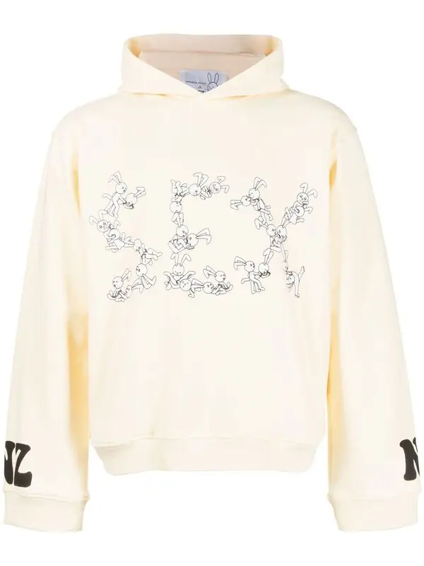 Natasha Zinko Bunny-print Hoodie