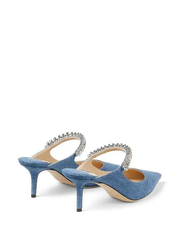 JIMMY CHOO Bing 65mm Denim Mules