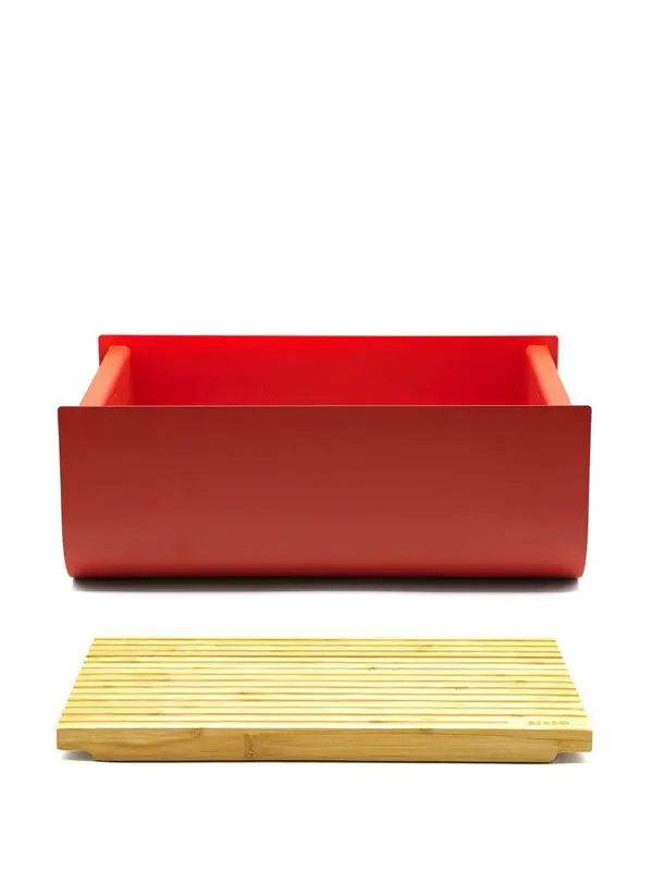 ALESSI Mattina Bread Bin - Red