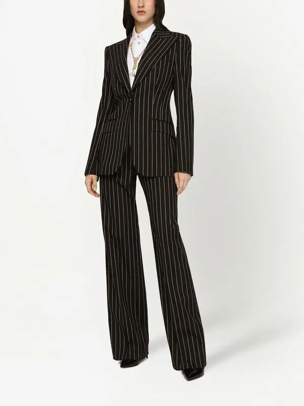 Dolce & Gabbana Pinstriped Wide-leg Trousers
