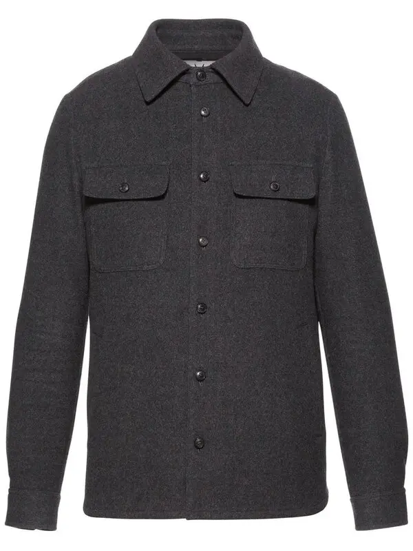 NORWEGIAN WOOL Long-sleeved Wool Shirt Jacket