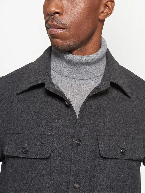 NORWEGIAN WOOL Long-sleeved Wool Shirt Jacket