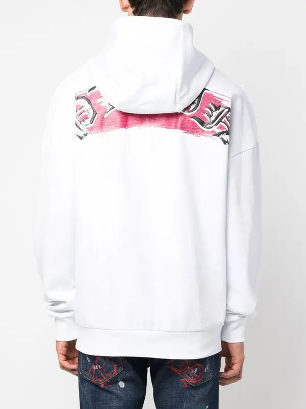 Philipp Plein Hawaii-print Cotton Hoodie